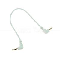 China 90 Degree 3.5mm Male to Male TRRS 4 Pole Audio Jack Adapter Cable for Headphone Stereo Microphone for sale
