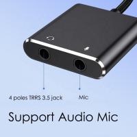 China Plug and Play Audio Mic Studio Headset USB External Sound Card Adapter for Laptop for sale