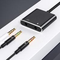 China Plug and Play Audio Mic Studio Headset USB External Sound Card Adapter for Laptop for sale
