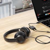 China Plug and Play Audio Mic Studio Headset USB External Sound Card Adapter for Laptop for sale