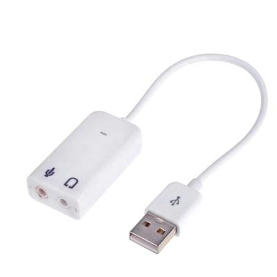 China Plug and Play Audio Mic Studio USB External Sound Card Adapter Cable for sale