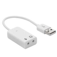 China Plug and Play Audio Mic Studio USB External Sound Card Adapter Cable for sale