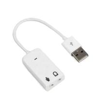 China Plug and Play Audio Mic Studio USB External Sound Card Adapter Cable for sale
