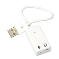 China Plug and Play Audio Mic Studio USB External Sound Card Adapter Cable for sale