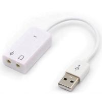 China Plug and Play Audio Mic Studio USB External Sound Card Adapter Cable for sale
