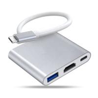 China 3 in 1 USB C Hub Adapter with 100W PD Charging 4K HDMI USB 3.0 OTG for Laptop for sale