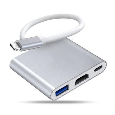 China 3 in 1 USB C Hub Adapter with 100W PD Charging 4K HDMI USB 3.0 OTG for Laptop for sale