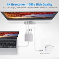 China 3 in 1 USB C Hub Adapter with 100W PD Charging 4K HDMI USB 3.0 OTG for Laptop for sale