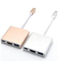 China 3 in 1 USB C Hub Adapter with 100W PD Charging 4K HDMI USB 3.0 OTG for Laptop for sale