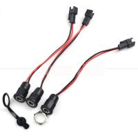 China DC 022 5.5x2.1mm 5.5x2.5mm Female Socket Threaded Mount to JST SM 2 Pin Connector Cable 0.2m 26AWG for sale