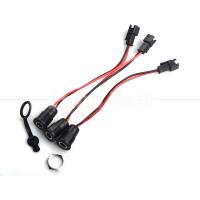 China DC 022 5.5x2.1mm 5.5x2.5mm Female Socket Threaded Mount to JST SM 2 Pin Connector Cable 0.2m 26AWG for sale