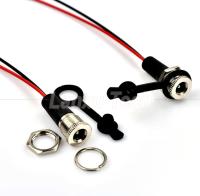 China DC 022 5.5x2.1mm 5.5x2.5mm Female Socket Threaded Mount to JST SM 2 Pin Connector Cable 0.2m 26AWG for sale