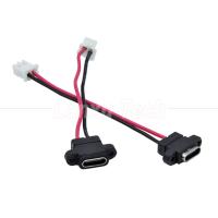 China Waterproof USB Type C Female to PH 2.0 XH 2.54 Connector Cable 10cm 3A for sale