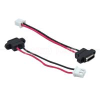China Waterproof USB Type C Female to PH 2.0 XH 2.54 Connector Cable 10cm 3A for sale