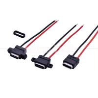 China Waterproof USB Type C Solder Female Jack Socket Wire Cable for Laptop Printer for sale