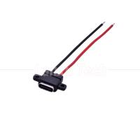 China Waterproof USB Type C Solder Female Jack Socket Wire Cable for Laptop Printer for sale