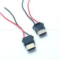 China USB Type C 2 Pin Male Plug Connector Cable 10cm Length 1A Charging for Phone Power Bank DIY for sale
