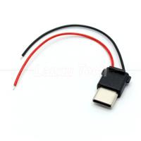 China USB Type C 2 Pin Male Plug Connector Cable 10cm Length 1A Charging for Phone Power Bank DIY for sale