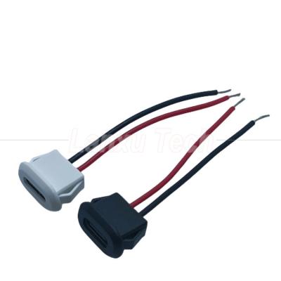 China Waterproof USB Type C 2 Pin Female Socket Wire Cable for Lamp Vehicles for sale