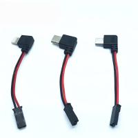 China 90 Degree Right Angle USB Cable 10cm Length 2.4A Charging for Motorcycle Phone Holder with Type C Micro JST SYP Connectors for sale