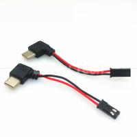 China 90 Degree Right Angle USB Cable 10cm Length 2.4A Charging for Motorcycle Phone Holder with Type C Micro JST SYP Connectors for sale