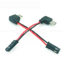 China 90 Degree Right Angle USB Cable 10cm Length 2.4A Charging for Motorcycle Phone Holder with Type C Micro JST SYP Connectors for sale