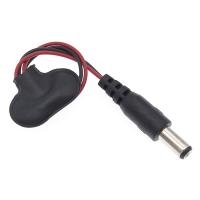 China 9V Battery Snap Clip to DC 5.5x2.1mm Barrel Jack Power Cable - 13cm Length with 0.5A-2A Current Options for sale