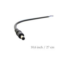 China Custom DC Barrel Jack 2.1x5.5mm to Pigtail Power Cable - 0.5A to 2A Current, 1m to 3m Length Options for sale