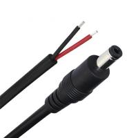 China Custom DC Power Cable 5.5x2.1mm 5.5x2.5mm 1.35x3.5mm Male to Bare End Wire 0.5A-2A 22-28AWG for sale
