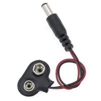 China 9V Battery Snap Clip Connector to DC 5.5x2.1mm Plug Cable - 13cm Length with 0.5A-2A Current Options for sale