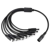 China 1 to 8 Way DC Power Splitter Cable 5.5x2.1mm 5V 1A for CCTV Camera LED Strip Lighting for sale