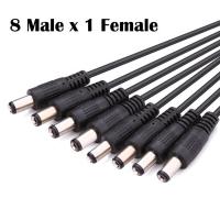 China 1 to 8 Way DC Power Splitter Cable 5.5x2.1mm 5V 1A for CCTV Camera LED Strip Lighting for sale