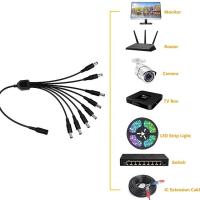 China 1 to 8 Way DC Power Splitter Cable 5.5x2.1mm 5V 1A for CCTV Camera LED Strip Lighting for sale
