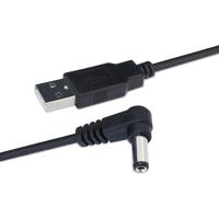 China Custom USB Male to Right Angle DC Cable 5.5x2.1mm 5V 2A Charging for LED Strips and DC Fans for sale