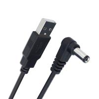 China Custom USB Male to Right Angle DC Cable 5.5x2.1mm 5V 2A Charging for LED Strips and DC Fans for sale
