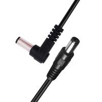 China 90 Degree Right Angle 5.5x2.1mm DC Power Extension Cable - 12V 2A Male to Male Connector with Custom Length Options for sale