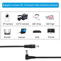 China 90 Degree Right Angle 5.5x2.1mm DC Power Extension Cable - 12V 2A Male to Male Connector with Custom Length Options for sale