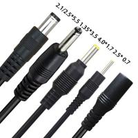 China Custom 5V 1A 2A DC Power Extension Cable Male to Female 5.5x2.1mm 5.5x2.5mm for sale