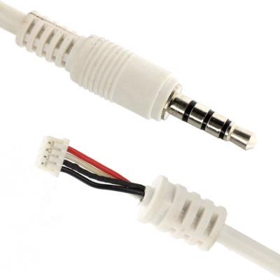 China Custom White 3.5mm TRRS Audio DC Jack to JST Connector 2.0mm 2.54mm Pitch Assembly Cable 0.5m 1m for sale