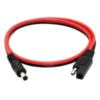 China 14AWG DC Plug 5.5x2.1mm to SAE 2-Pin Extension Cable 0.6m for Automotive RV Solar Panel for sale
