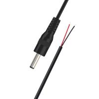 China DC Barrel Jack Male 3.5x1.35mm to Stripped Wire Cable - 1m 2m 3m 5m Lengths for LED Power Supply for sale