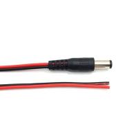 China DC Male 5.5x2.1mm Barrel Jack to Tinned Wire Cable - 0.5A/1A/2A Current, 1m/2m/3m Length Options for sale