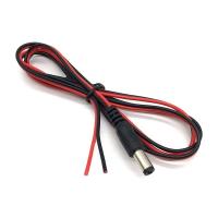 China DC Male 5.5x2.1mm Barrel Jack to Tinned Wire Cable - 0.5A/1A/2A Current, 1m/2m/3m Length Options for sale