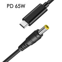 China 60W 20V 3A USB Type-C to DC 5.5x2.5mm Power Adapter Cable 1.5m for Laptop Charging for sale