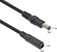 China Custom 2.1x5.5mm DC Power Extension Cable 12V 2A with Multiple Length Options 1m-20m for sale