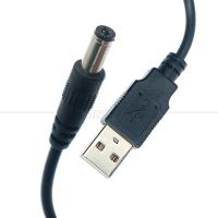 China Custom 1m 5.5x2.1mm Barrel Jack USB to DC Power Cable for sale