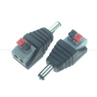 China Solderless Press Button DC 5.5x2.1mm Male Female Barrel Jack to 2 Pin Wire Connector for LED Strip CCTV Camera 12V 5A for sale
