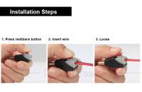 China Solderless Press Button DC 5.5x2.1mm Male Female Barrel Jack to 2 Pin Wire Connector for LED Strip CCTV Camera 12V 5A for sale