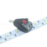 China Solderless Press Button DC 5.5x2.1mm Male Female Barrel Jack to 2 Pin Wire Connector for LED Strip CCTV Camera 12V 5A for sale