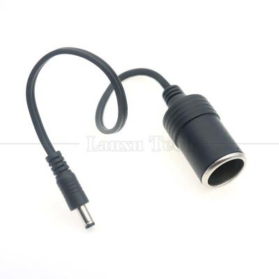 China 120W 12V 10A Car Cigarette Lighter Female Socket to DC 5.5x2.1mm Male Power Charger Cable 30cm for sale
